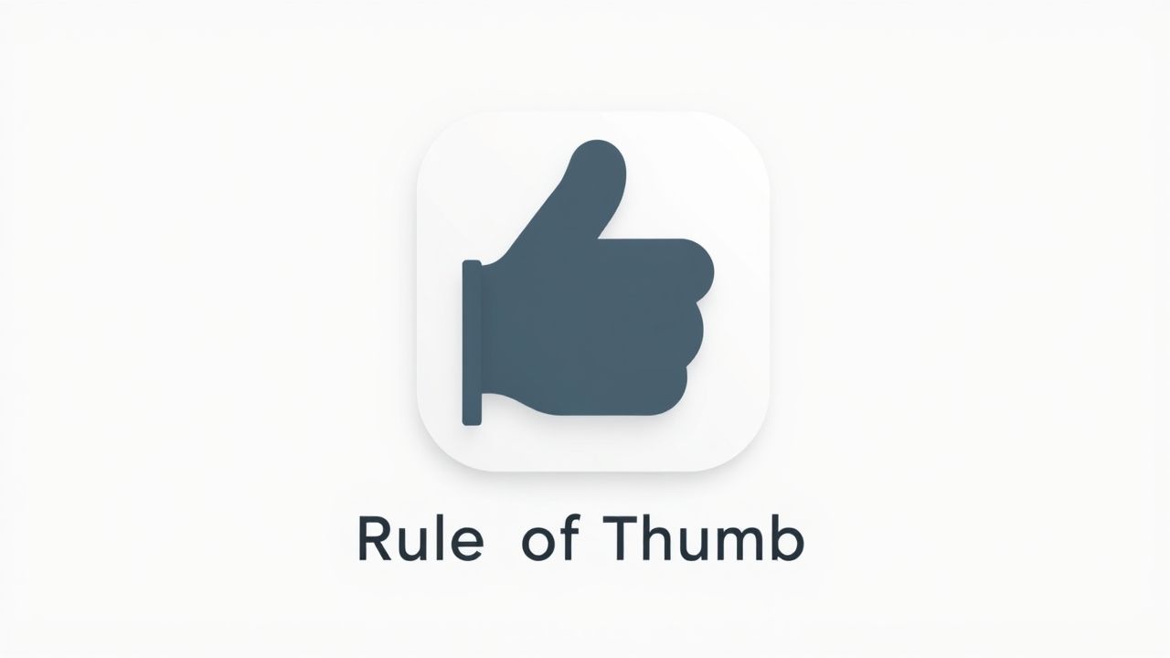 As A Rule Of Thumb