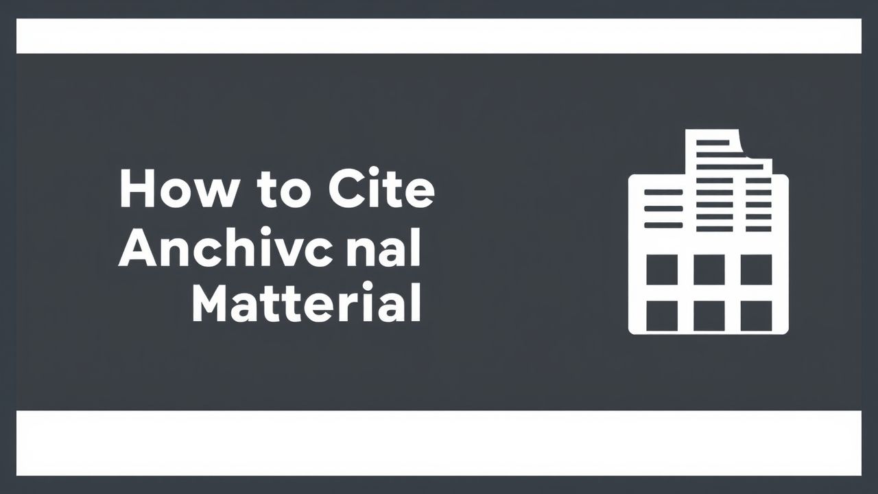How To Cite Archival Material Chicago